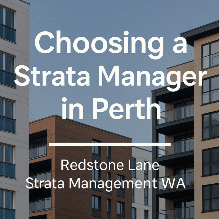 How to Choose a Strata Manager in Perth (2025 Update) | Redstone Lane